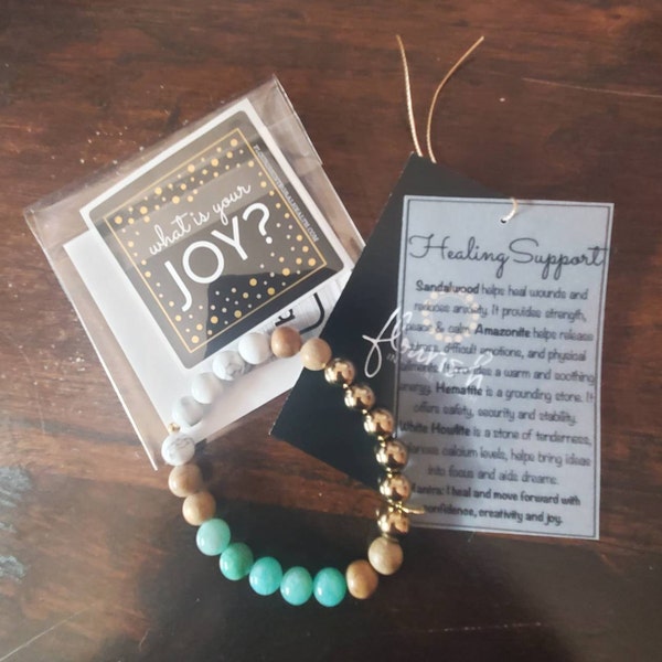 HEALING SUPPORT Gemstone Bracelet\beaded Stretch Bracelet\gift for ...