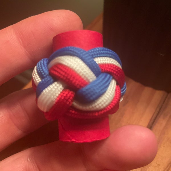 Cub Boy Venture Scout Neckercheif Slide Woggle Paracord Turk Head Knot ...