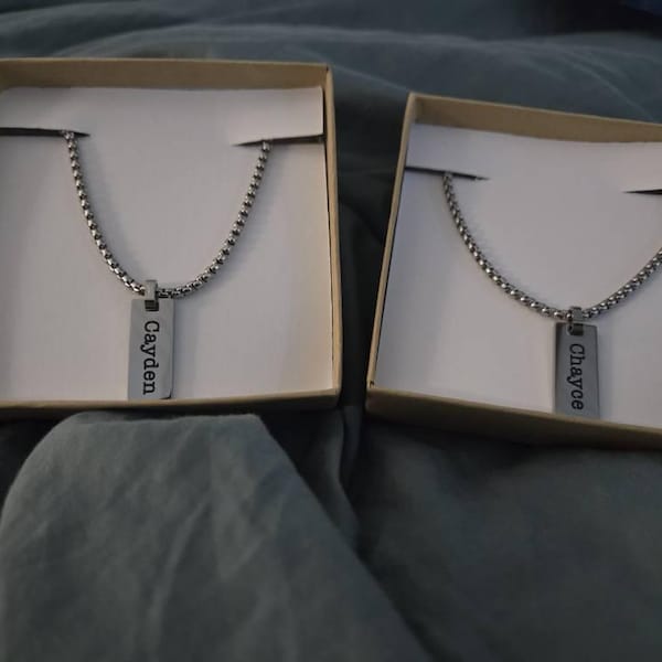 Boys Name Necklace - Personalized Jewelry for Boys - Custom Engraved ...