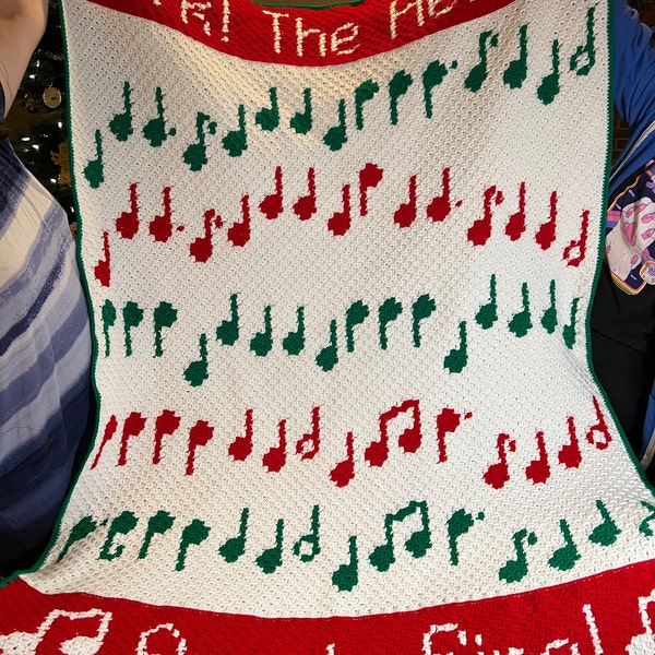 Summer Cabin C2C Crochet Afghan PATTERN | Aspen Leaf and Pinecones ...