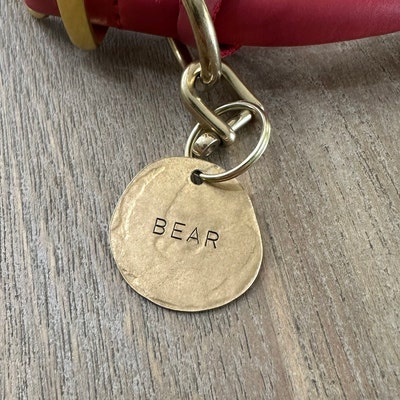 LINUS: Hand Stamped Personalized Custom Pet ID Tags for Dogs - Etsy