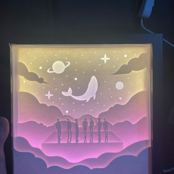BTS JIN "the Astronaut" Inspired Light Box - Etsy