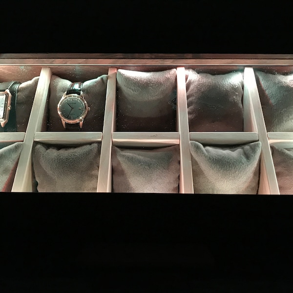 Personalized Walnut Watch Box With Drawer: Handmade Watch Storage With ...