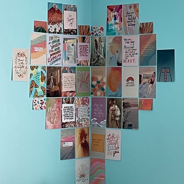 50 Image CHRISTIAN RAINBOW Collage Kit - Wall Collage, Gift for Girls ...