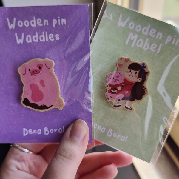 Mabel Pines Gravity Falls Wooden Pin - Etsy