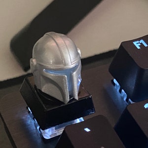 The Mandalorian Backlit LED Keycaps Handmade Resin Custom Artisan - Etsy