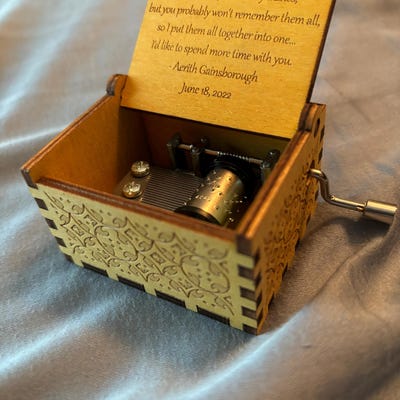 Music Box 3D Light Led Theme Music Wooden Engraved Handmade Custom ...
