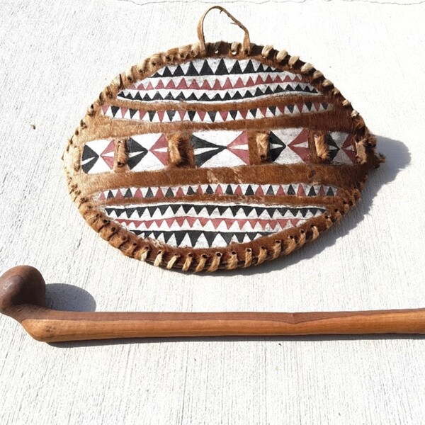 Large African Gourd Vase. Handcarved Animal Designs, Good for Home or ...