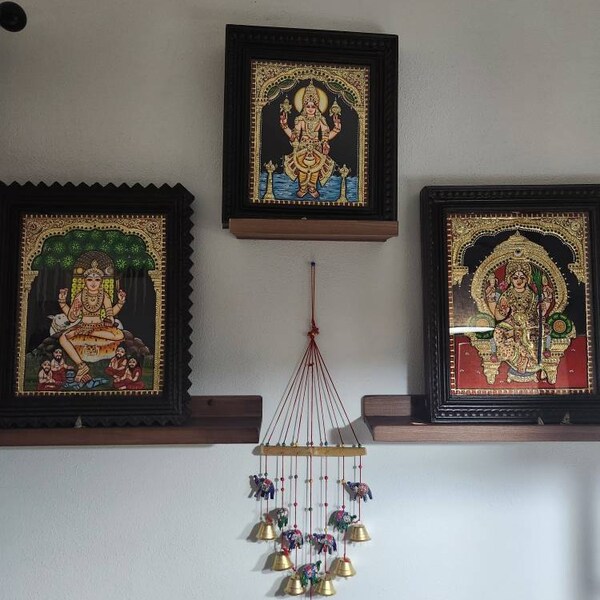 Shanku Chakra Naamam Garuda Hanuman Hindu Home Decor Wall Panel Wooden ...