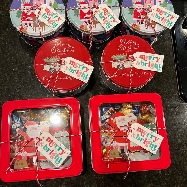 Printable Merry & Bright Christmas Gift Tag, Editable Christmas Gift ...