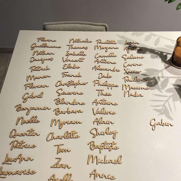 Wedding Place Card, Personalized Wedding Place Table Cards Laser Cut ...