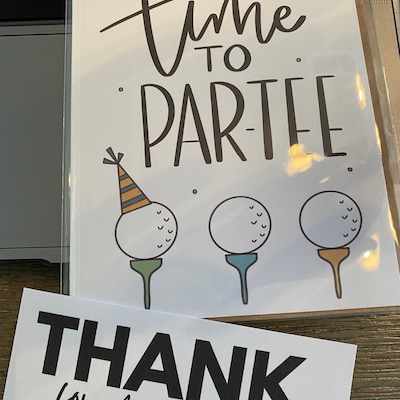 Golf Birthday Card, Time to Par-tee Card, Congrats Gift for Golfer ...