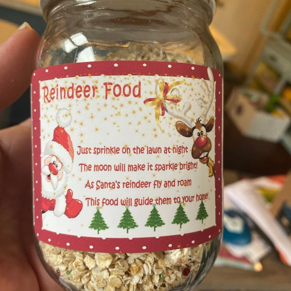 Printable Reindeer Food Label: Christmas Snack Bag Toppers (instant ...