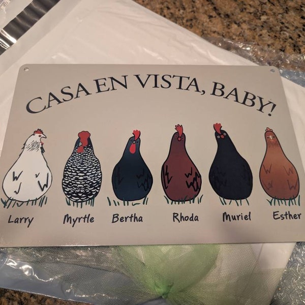 Customized Chicken Coop Sign, Chicken Name Sign, Metal Farm Sign ...