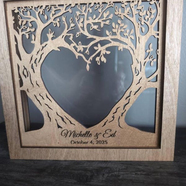 Unity Wedding Sand Ceremony Frame for Picture of Couple,wood and ...