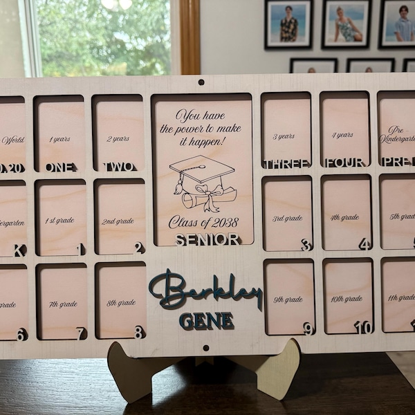 Personalized Grade School Picture Frame, School Years Photo Frame ...