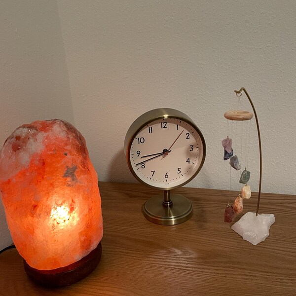 7 Chakra Crystal Table Chime W/ Raw Natural Stones, Desk Chime, Crystal ...