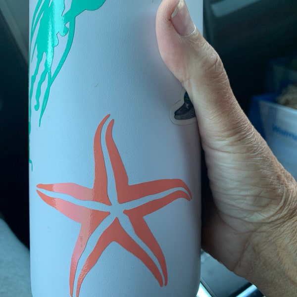 Starfish Vinyl Decal Sticker, Sea Star Ocean Beach Coastal Seashell ...