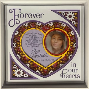CUSTOMIZABLE 3D MEMORIAL Shadow Box Svg for Cricut for Silhouette ...