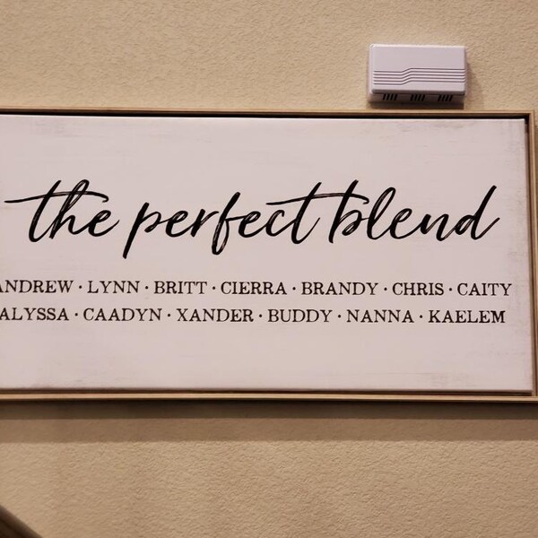 The Perfect Blend Family Signs Personalized | Perfect Blend Sign - Etsy