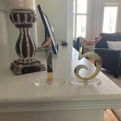 Gold Mirror Acrylic Table Numbers, Wedding Table Numbers, Wedding Table ...