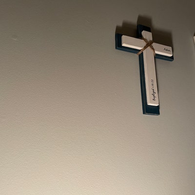 Custom Wood Wall Cross, Personalized Cross, Baptism Cross, First ...