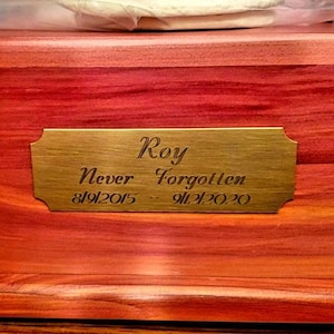 1x3 Custom Engraved Notch Corner Brass Plate Picture Plaque - Etsy