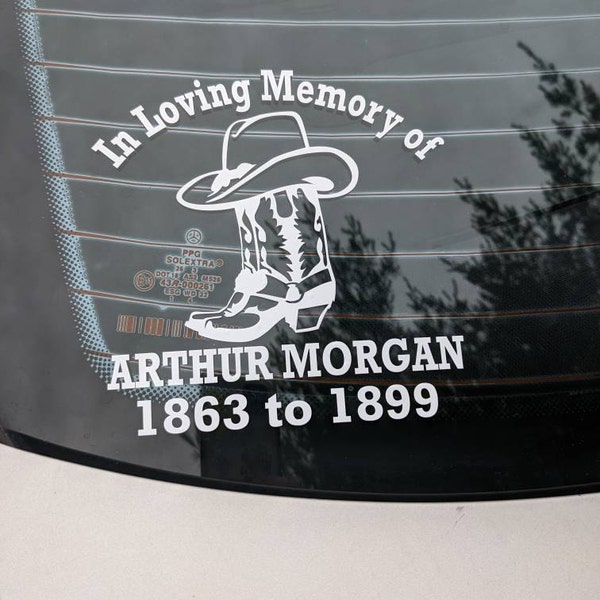 In Loving Memory of Window Decal Personalized Cowboy Hat and Boots ...