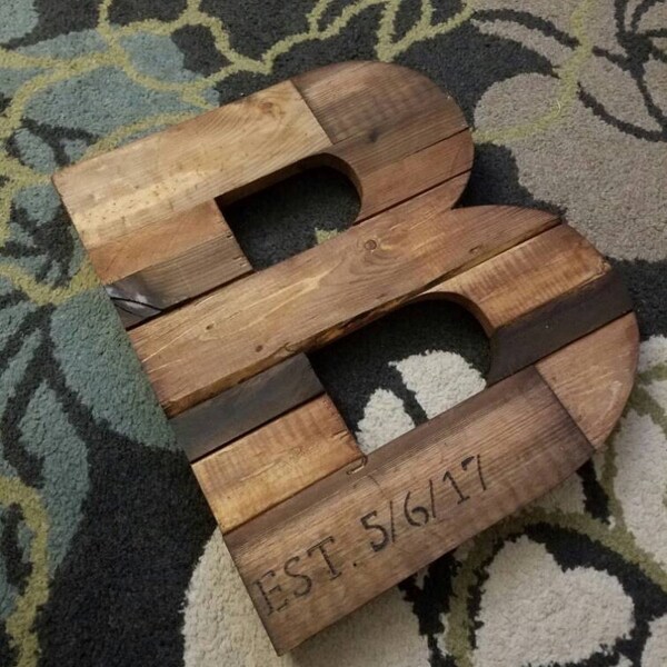 Large Wood Letters, Rustic Letter Cutout, Custom Wooden Wall Decor ...