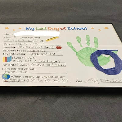 End of School Handprint Craft for Kids, DIY Kid Craft, Last Day of ...