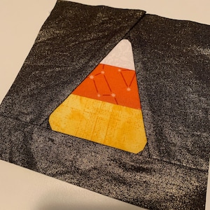 Candy Corn Foundation Paper Pieced FPP Quilt Block PDF Pattern Download Halloween Pattern Modern ...