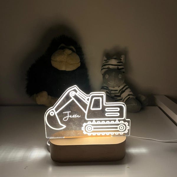 Personalised Tractor Night Light,nursery Decor,kids Gift,night Light ...