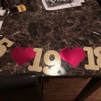 Date Banner, Save the Date Banner, Save the Date, Gold Date Banner ...