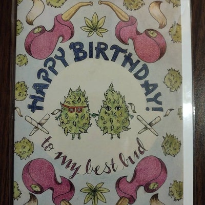 420 Happy Birthday Weed Card - Etsy