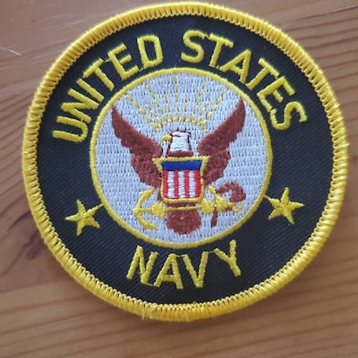 Patch Navy Military Embroidered Patch Iron or Sew on 3 Inches Diameter ...