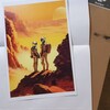 The Space Cowboy Retro Futurism Vintage Western Cosmic Sci-fi Art ...