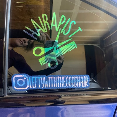 Hairapist Vinyl Decal Sticker for Hairstylist, Hairstylist Decal ...