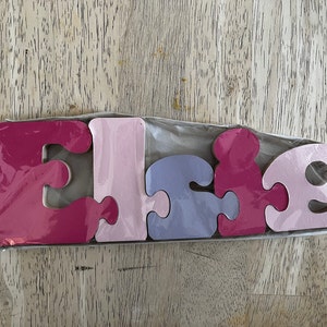 Name Jigsaw Personalised Childrens Puzzle Wooden Handmade Boys and ...