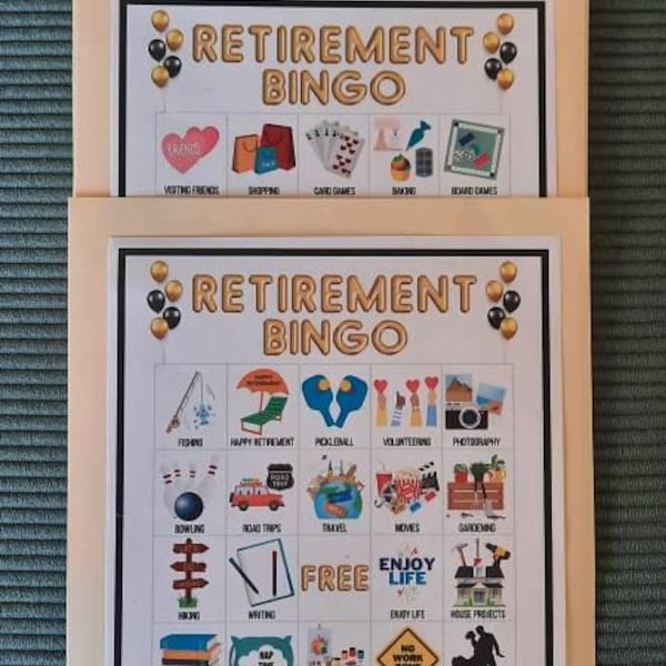 Retirement Bingo, 50 Retirement Bingo Cards, Retirement Activity ...