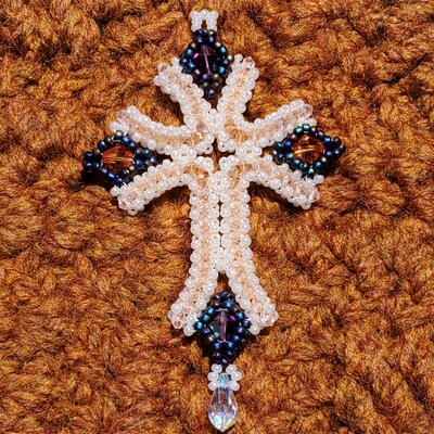 Byzantine Crystal Cross Pendant Tutorial: PDF - Etsy
