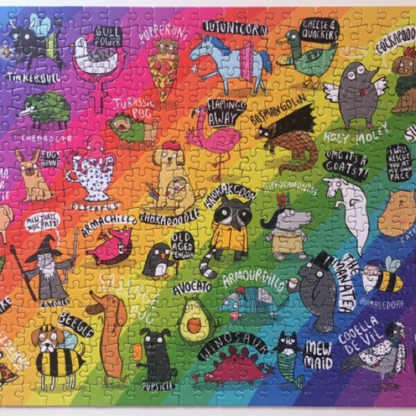 Punimals Animal Jigsaw Rainbow Jigsaw Pun Jigsaw Funny Jigsaw Katie ...