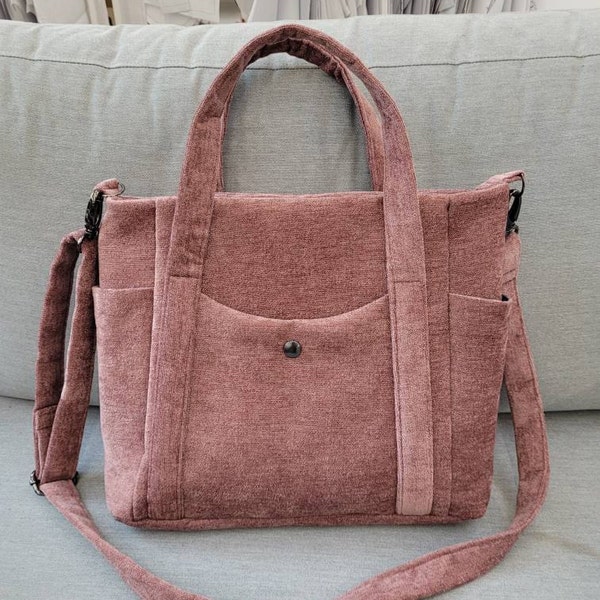 Mini Tote Bag Pattern , Tote Bag With Pockets , Canvas Tote Bag ...