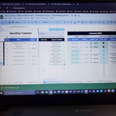 Monthly Budget Spreadsheet, Google Sheets Budget Template, Income ...