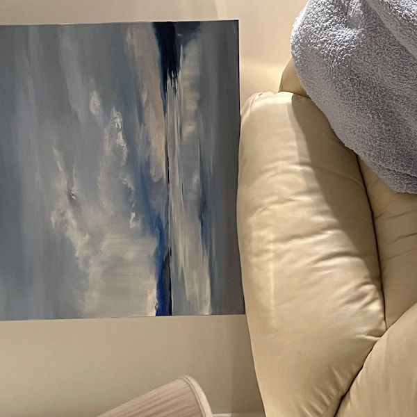 Wooly Clouds, an Original Oil Painting on Canvas by British Coastal Artist Jo Payne. - Etsy