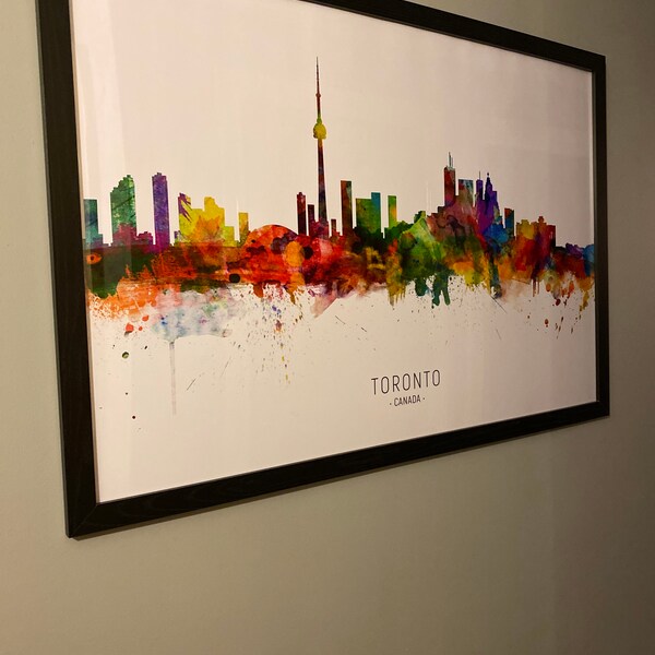 Toronto Skyline Canada, Cityscape Painting Art Print Poster CX (43353 ...