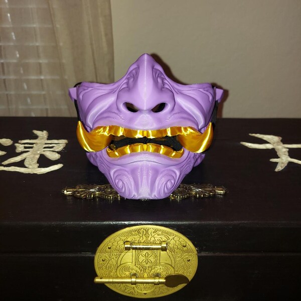 3D Printed, Many Colors, Oni Half Mask, Wearable - Etsy