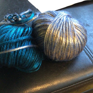 Rock Star Gold Metallic Sheen, Blue, Soft Nylon, Merino Wool, Acrylic ...