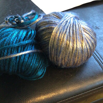 Rock Star Gold Metallic Sheen, Blue, Soft Nylon, Merino Wool, Acrylic ...