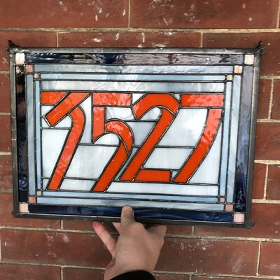 Custom Stained Glass Address Plaque - Etsy