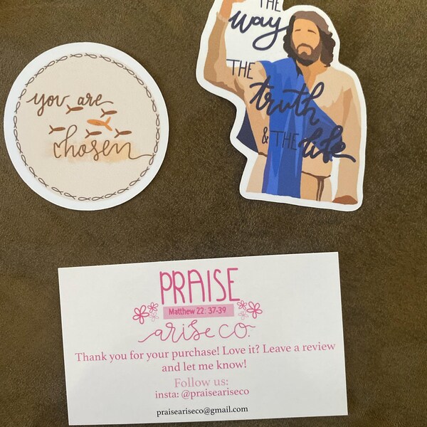 The Chosen Inspired Sticker Set | Waterproof | Christian Stickers ...